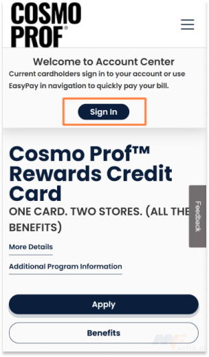 Cosmo Prof Credit Card: Login & Customer Service Phone Number