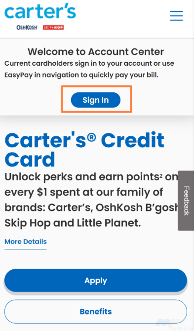 Carter’s Credit Card: Login & Customer Service Phone Number